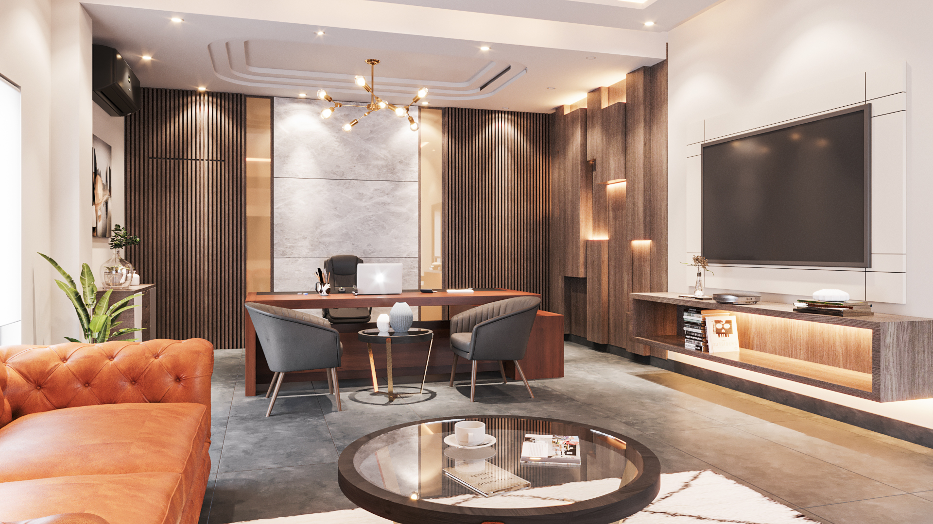 Executive Office Interior Renders
